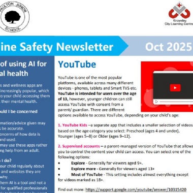 Paulton Junior School - Online Safety Newletter - Oct 2025